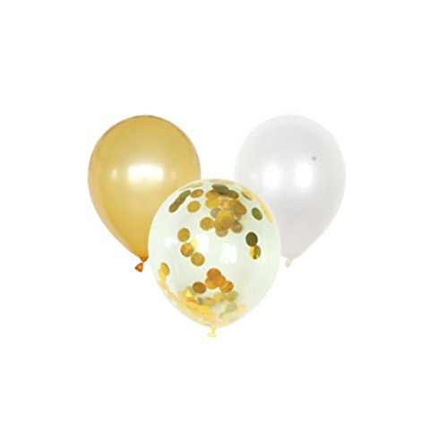 Bridal Shower Bachelorette Party Decorations Kit Gold – Set Includes 1 Fringe Curtain, 1 Set of Foil Bride Balloons, 1 Ring Balloon, 2 Heart Balloons, 4 Confetti Balloons, 4 Gold, 4 White Balloons