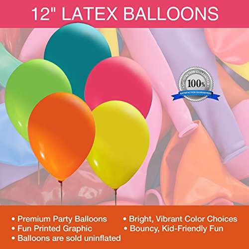 Truck Balloons - 12 Inch Latex - 2 Sided Print (16 Pieces) for Birthday Parties or Any Other Event Use - Fill with Air or Helium