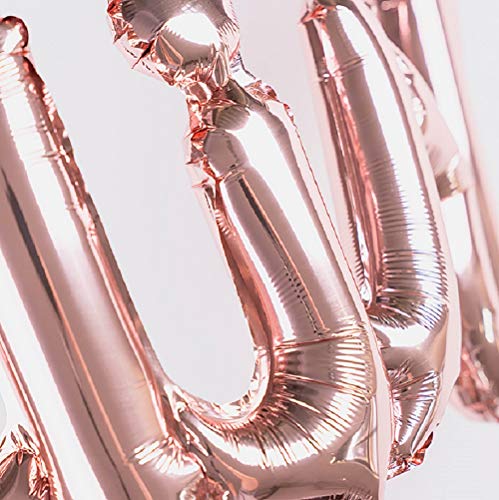 Rose Gold “Girl” Script Foil Balloon - 24” One-Piece Letters Balloon for Girl Baby Shower, Gender Reveal, Pregnancy Announcement, First Birthday Party, Christening, Baptism, Nursery Decoration