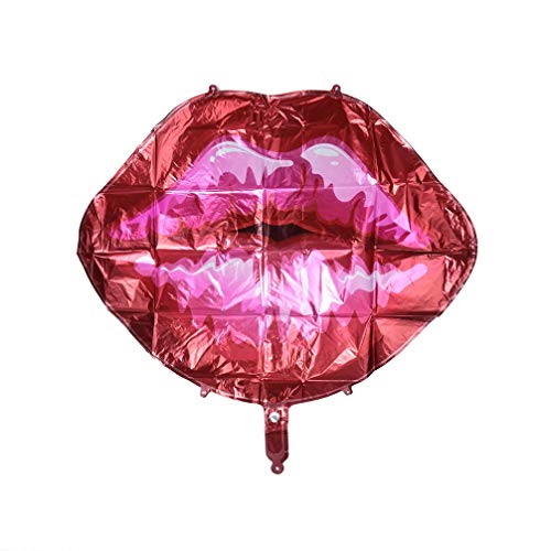 BinaryABC Lips Shape Balloon Foil Mylar Balloon,Valentines Day Wedding Engagement Props, 4Pcs