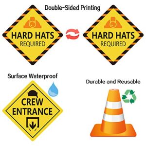 TUPARKA 16pcs Construction Themed Party Decorations Double Sided Cutouts Traffic Signs for Boys Kids Birthday Party and Bedroom Decorations