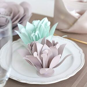 Fonder Mols Large 3D Paper Flowers Decorations for Wall (Mint & Gray, Set of 17), Nursery Decor, Wedding, Party Backrop, Bridal Shower Centerpiece, Monogram, Handmade & Assembled