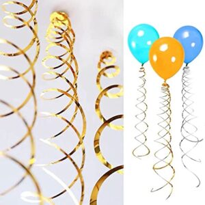 GUZON 24PCS Navy Gold Party Hanging Swirl Decorations Sparkly Foil Streamer for Birthday,Wedding,Anniversary, Graduation Party Supplies