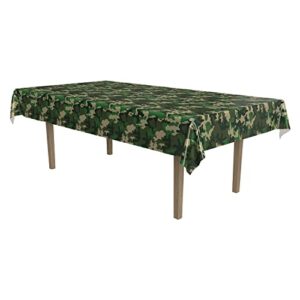 beistle camo tablecover, 54″ x 108″, multicolor