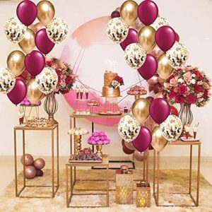 Burgundy Rose Gold Balloons of 30pcs for Burgundy Birthday Party Decorations Women/Fall Birthday Party Decorations/ Burgundy Rose Gold Wedding/2022 Graduation Decorations