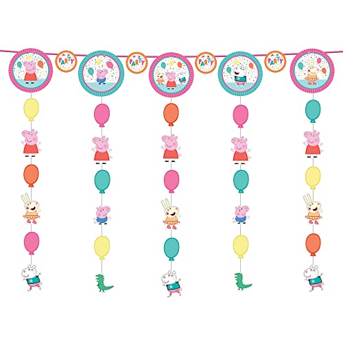 Peppa Pig Confetti Party Hanging Strings | Multicolor | Decoration | 1 Pc.