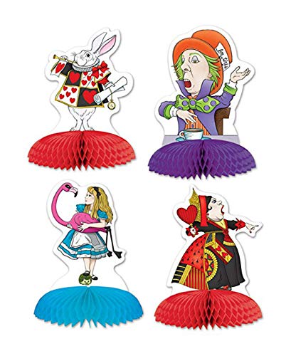 Beistle Alice in Wonderland Mini Centerpieces 5-Inch (4-Units)