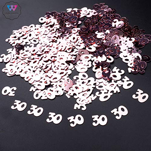 30 Rose Gold Confetti for Birthday Anniversary Decorations - Anniversary Party Birthday Party Table Decorations 30 Rose Gold Confetti, Perfect for Table Decorations, Party Supplies (Rose Gold, 30)