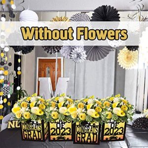 Graduation Table Centerpieces Boxes for Class of 2023 Congrats Grad School College Party Table Home Decorations Supplies, Set of 4