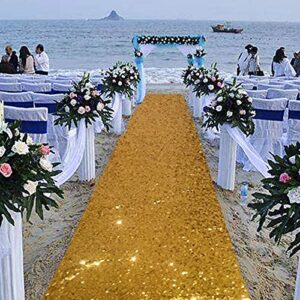 aisle runner for wedding-15ftx2ft-deep gold sequin aisle runner indoor outdoor ceremonies decor carpet runner church runner wedding walkway carpet runner rugs aisle runner sequins (2ftx15ft, gold)