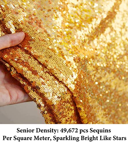 Aisle Runner for Wedding-15FTx2FT-Deep Gold Sequin Aisle Runner Indoor Outdoor Ceremonies Decor Carpet Runner Church Runner Wedding Walkway Carpet Runner Rugs Aisle Runner Sequins (2FTx15FT, Gold)