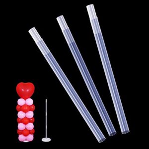 GGOUPTY 2 Set Balloon Column Stand Kit 5.3Ft Height Floor or Table Balloon Holder Adjustable with 2 Base and Pole Tower Decoration for Baby Shower Halloween Christmas Birthday Wedding Party