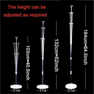 GGOUPTY 2 Set Balloon Column Stand Kit 5.3Ft Height Floor or Table Balloon Holder Adjustable with 2 Base and Pole Tower Decoration for Baby Shower Halloween Christmas Birthday Wedding Party