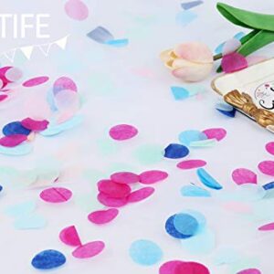 Battife 25000 Pieces Colorful Tissue Paper Confetti 1inch Large Bag Round Confetti for Wedding Birthday Party Celebrations, Multicolor 8.8oz