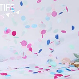 Battife 25000 Pieces Colorful Tissue Paper Confetti 1inch Large Bag Round Confetti for Wedding Birthday Party Celebrations, Multicolor 8.8oz