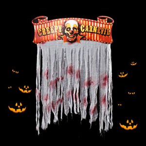 kesoto halloween bloody doorway curtain creepy carnival door curtain decoration, 54 x 38 in