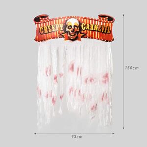 Kesoto Halloween Bloody Doorway Curtain Creepy Carnival Door Curtain Decoration, 54 x 38 in