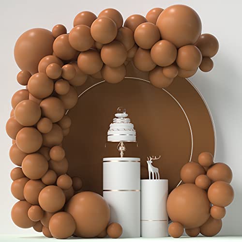 Brown Balloons 84 pcs Mocha Balloons Garland Arch Kit 5 inch +12 inch +18 inch Coffee Balloons Happy Birthday Balloons Baby Shower Decorations Wedding Balloons