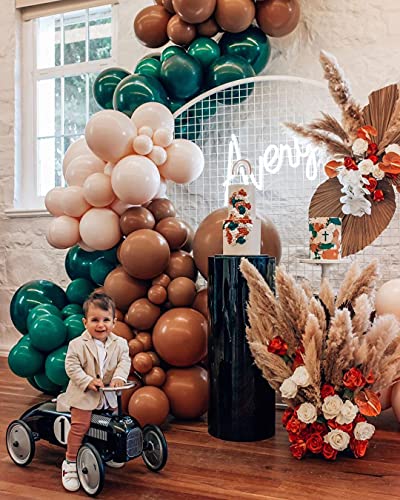 Brown Balloons 84 pcs Mocha Balloons Garland Arch Kit 5 inch +12 inch +18 inch Coffee Balloons Happy Birthday Balloons Baby Shower Decorations Wedding Balloons