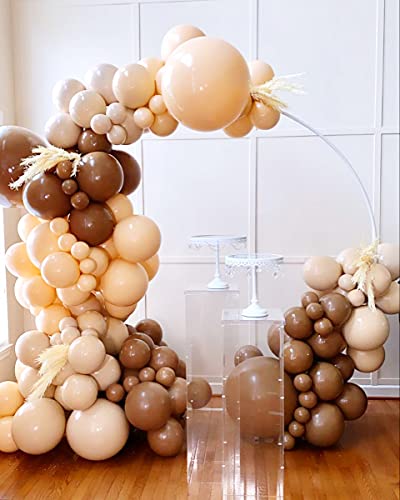 Brown Balloons 84 pcs Mocha Balloons Garland Arch Kit 5 inch +12 inch +18 inch Coffee Balloons Happy Birthday Balloons Baby Shower Decorations Wedding Balloons