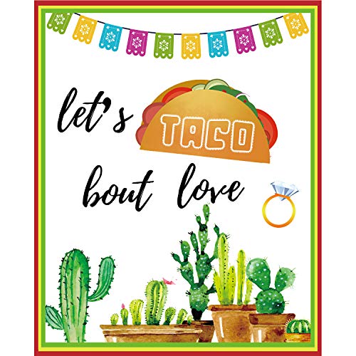 Homond Taco Bout Love Decorations, Mexican Fiesta Themed Bridal Shower Bachelorette Party Décor, Wedding Engagement Party Supplies, Banner, Balloon, Sign