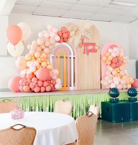 Balloon Arch Garland Kit 124Pcs Double Stuffed Dusty Pink White Light Pink Blush Balloons for Birthday Party Baby Shower Wedding Gender Reveal Graduation Holiday