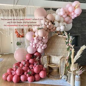 Balloon Arch Garland Kit 124Pcs Double Stuffed Dusty Pink White Light Pink Blush Balloons for Birthday Party Baby Shower Wedding Gender Reveal Graduation Holiday