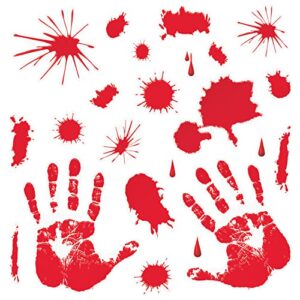 beistle bloody handprint clings, 12-inch by 17-inch sheet