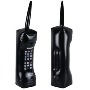 2PCS Inflatable Mobile Phone - 80's 90's Party Decorations Supplies Retro Cell Dress Accessory Phone Booth Props(26 Inches)