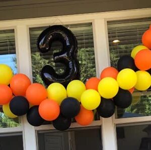 Latex balloons 120 pcs ,Yellow black orange balloons, Birthday, Wedding, Baby Shower, Party Decoration