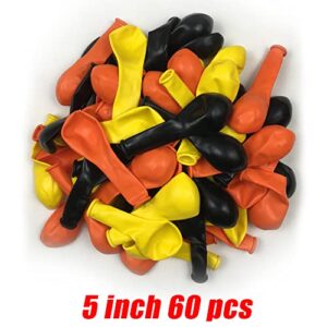 Latex balloons 120 pcs ,Yellow black orange balloons, Birthday, Wedding, Baby Shower, Party Decoration