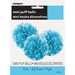 Unique Tissue Poms, 9", Light Blue