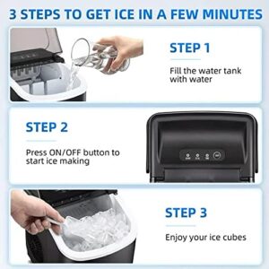 Countertop Ice Maker, Makes 26 lbs of Ice in 24 Hours