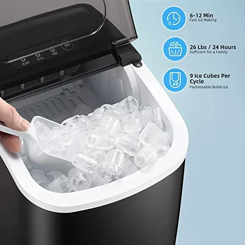 Countertop Ice Maker, Makes 26 lbs of Ice in 24 Hours