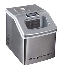 frigidaire efic452-ss 40 lbs extra large clear maker, stainless steel, makes square ice