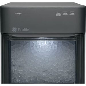 GE Profile Opal 2.0 | Countertop Nugget Ice Maker | Ice Machine with WiFi Connectivity | Smart Home Kitchen Essentials | Black Stainless