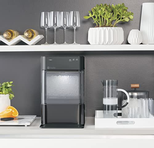 GE Profile Opal 2.0 | Countertop Nugget Ice Maker | Ice Machine with WiFi Connectivity | Smart Home Kitchen Essentials | Black Stainless