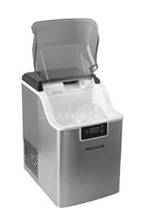 frigidaire countertop crunchy chewable nugget ice maker v2, 44lbs per day, stainless steel