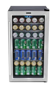 whynter br-130sb beverage refrigerator with internal fan – stainless steel 120-can capacity