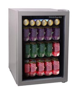 frigidaire efmis9000-amz freestanding beverage center fridge-fits 25 bottles or 88 cans, black