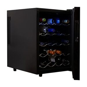 koolatron urban series 20 bottle wine cooler, black thermoelectric wine fridge, freestanding wine refrigerator for home bar, small kitchen, apartment, condo, cottage, rv