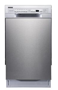 edgestar bidw1802ss 18 inch wide 8 place setting energy star rated built-in dishwasher