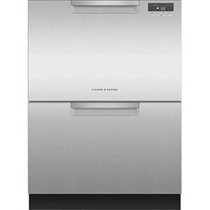 fisher paykel dd24dax9n 24 inch drawers full console dishwasher with 6 wash cycles, 14 place settings, quick wash, in stainless steel