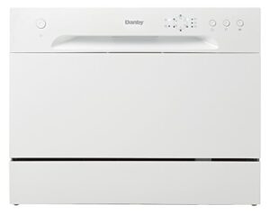 danby ddw621wdb countertop dishwasher with 6 place settings, 6 wash cycles and silverware basket, energy star-rated with low water consumption and quiet operation