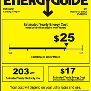 SPT SD-2225DWA Energy Star Countertop Dishwasher with Delay Start & LED – White