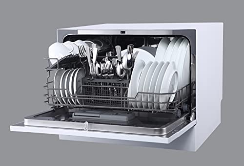 SPT SD-2225DWA Energy Star Countertop Dishwasher with Delay Start & LED – White