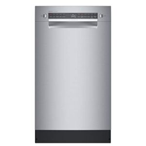 bosch 300 series ada 18″ stainless steel recessed handle dishwasher – spe53b55uc