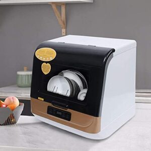 portable countertop dishwasher, compact dishwasher with 3 washing programs, hot air drying, mini dishwasher portable dishwasher for small apartments, dorms and rvs – water pipe included