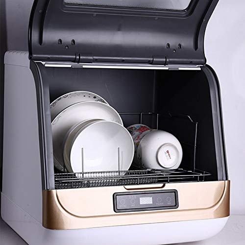 DNYSYSJ Portable Countertop Dishwasher, 4 Washing Programs,Air-dry Function,Automatic Dishwasher Deep Heating Cleaning Machine for Small Apartments, Dorms and RVs