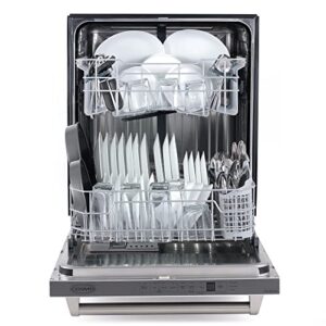 COSMO COS-DIS6502 24 in. Dishwasher in Fingerprint Resistant Stainless Steel with Stainless Steel Tub